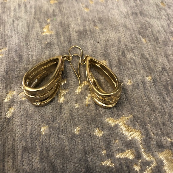Jewelry | Gold Dangle Cluster Loop Earrings | Poshmark